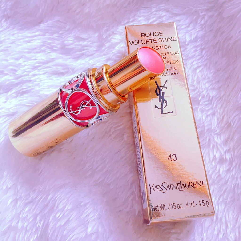 ルージュ ヴォリュプテ シャイン|yves Saint Laurent Beauteの口コミ「43番の色を買いました!!💓 いろがかわいすぎる
