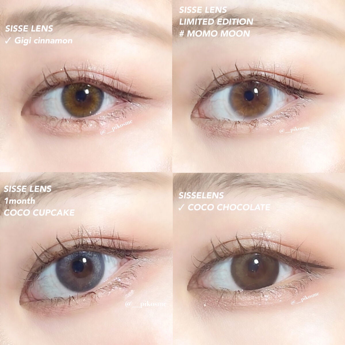 Sisse Lensのカラーコンタクトレンズ Coco Chocolate他、3商品を使った口コミ 韓国カラコンブランド【sisselens