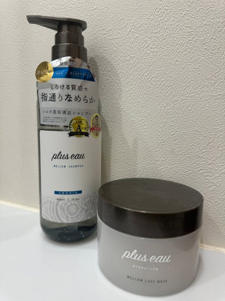 Plus Eauのヘアケア・スタイリング メロウリュクスマスク ジャータイプ他、2商品を使った口コミ Plus Eauメロウシャンプー