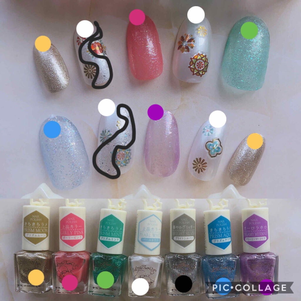 Tsネイルポリッシュ|セリアの口コミ アナ雪ネイル 思いつきで、やってみた。 By ぴこり Picocosme100普通肌 Lips
