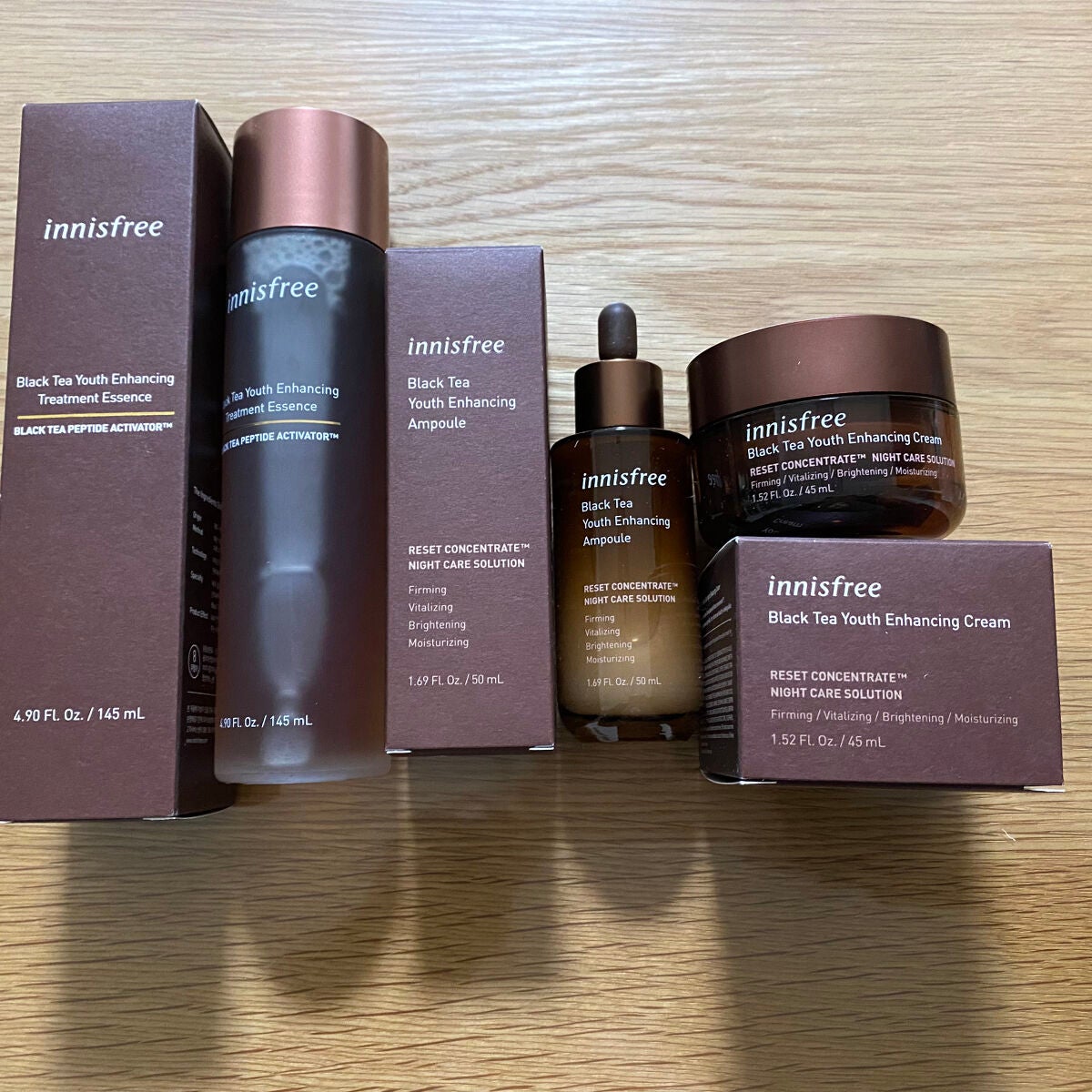 Innisfreeのスキンケア・基礎化粧品 ブラックティー ユース クリーム他、3商品を使った口コミ 最近スキンケアに力を入れているので使っ