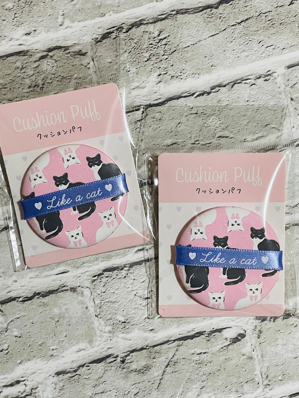 クッションパフ|キャンドゥの口コミ 超優秀!100均で買えるおすすめパフ・スポンジ!キャンドゥ クッションパフ ねこ柄 By ひろろん