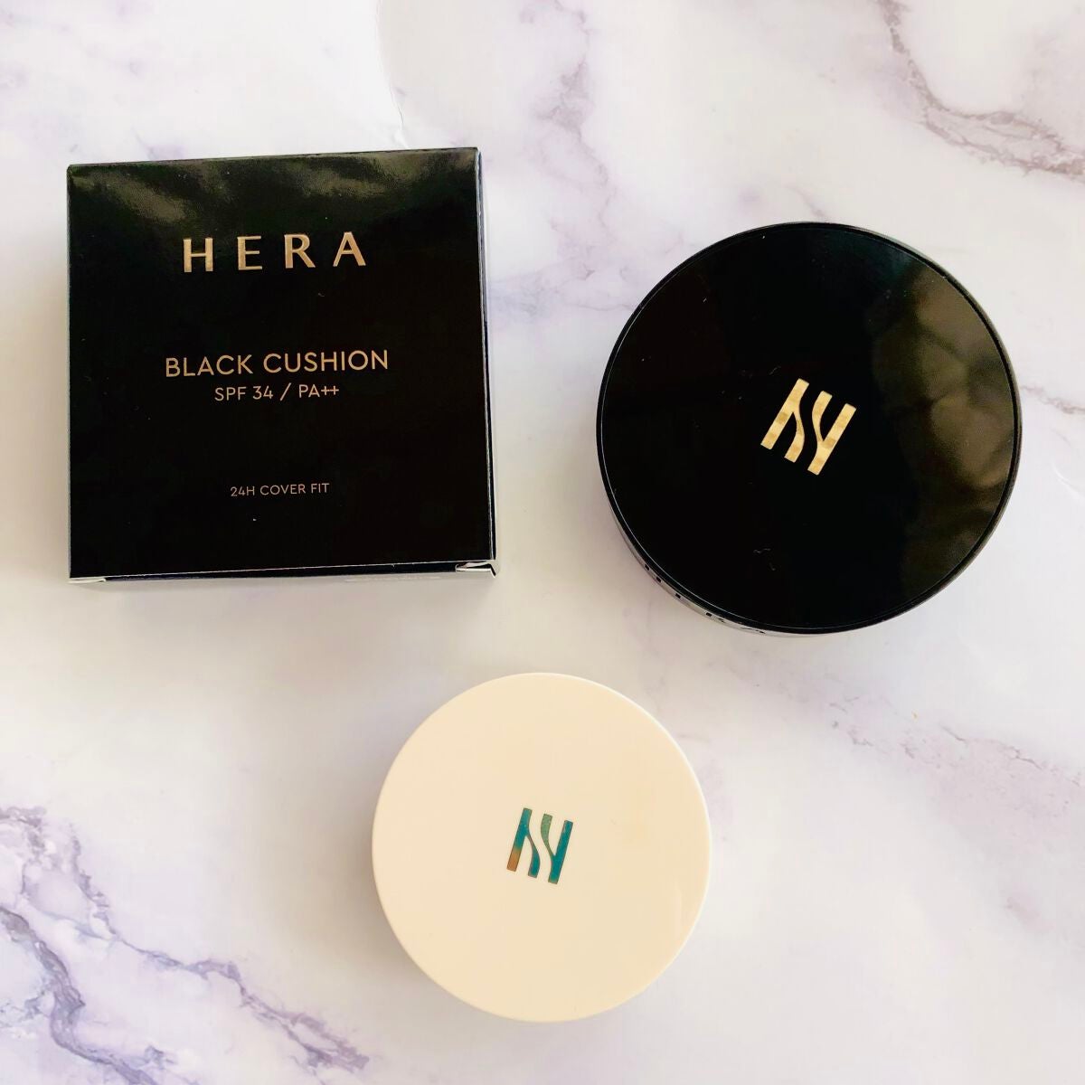 【heraのクッションファンデーションを徹底比較】ブラッククッション&スキンラディアントグロウクッションを比べてみました!「ドールスキンor