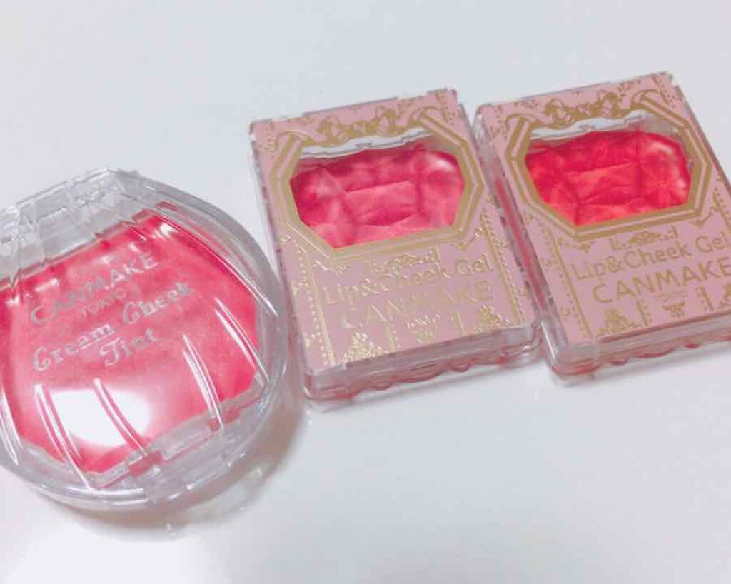 キャンメイクのジェル・クリームチーク リップ&チーク ジェル&クリームチーク ティントを使った口コミ「リップandチークジェル0205