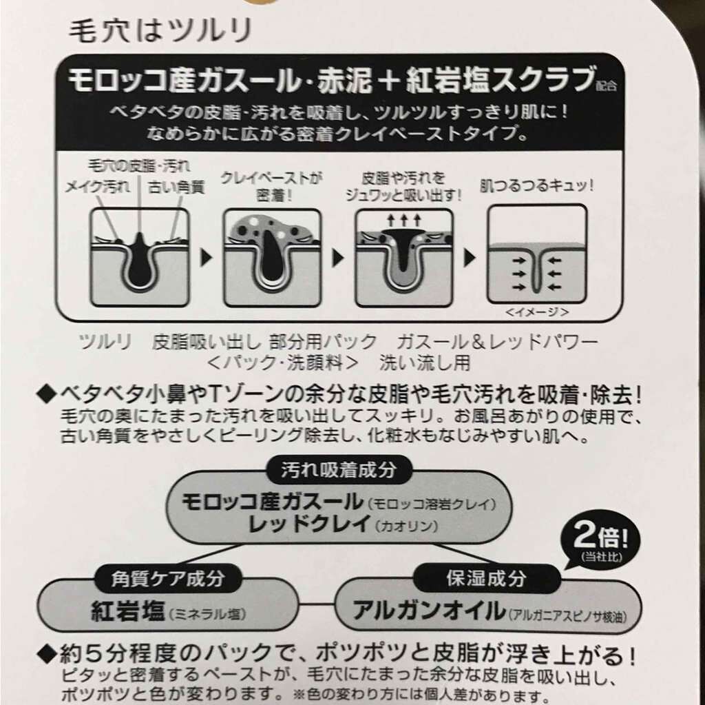 皮脂吸い出し 部分用パック ガスール&レッドパワー|ツルリの効果に関する口コミ とうとう買ってみました 小学五年生から鼻のニキビだけが酷く